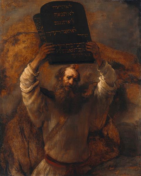 Moses Smashing the Tablets of the Law, 1659 - Rembrandt - WikiArt.org
