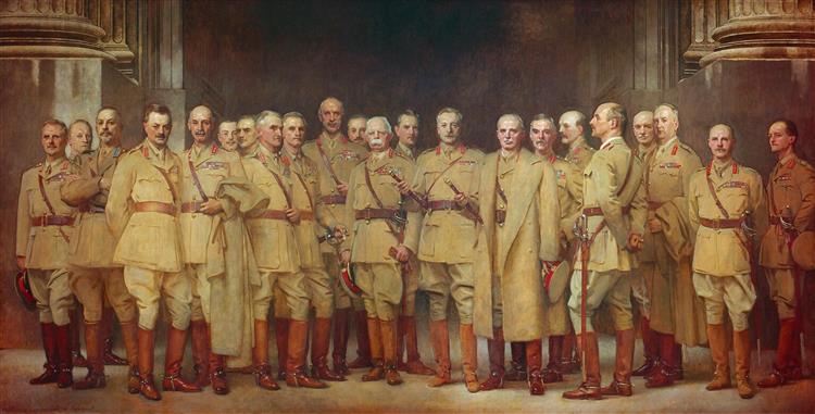 General Officers of World War I, 1920 - 1922 - John Singer Sargent ...