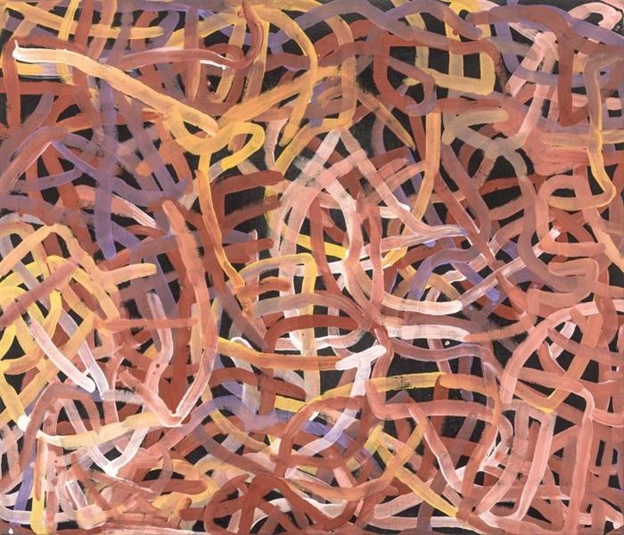 Yam Dreaming, 1995 - Emily Kame Kngwarreye - WikiArt.org