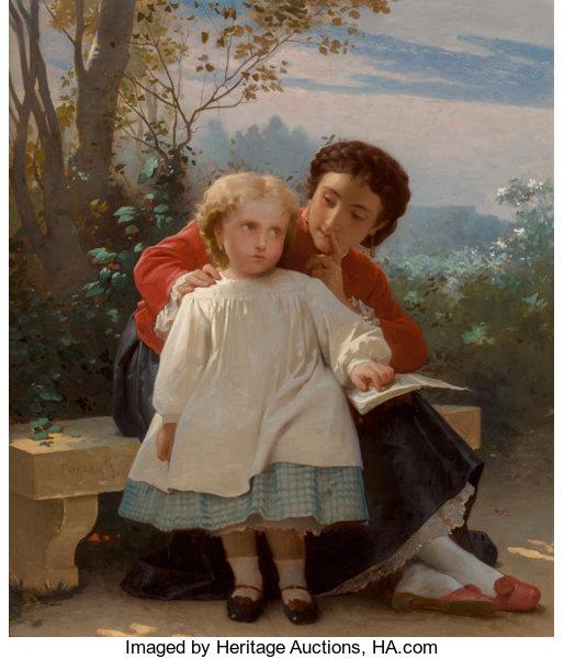 A reading lesson - Léon Bazile Perrault - WikiArt.org