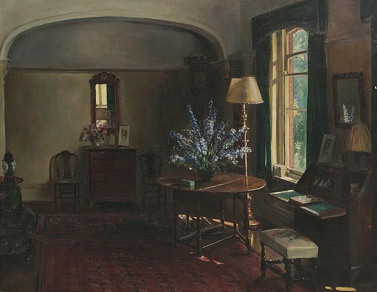 Indoor scene - Leonard John Fuller - WikiArt.org