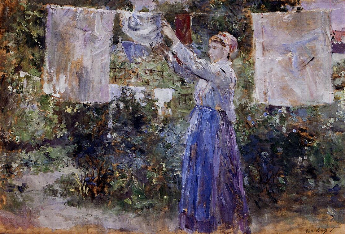 Woman Hanging out the Wash, 1881 - Berthe Morisot - WikiArt.org