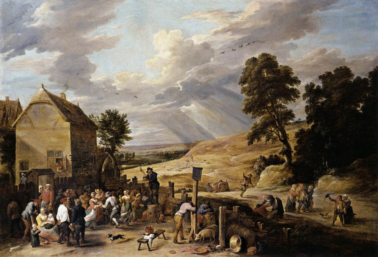 Peasants Dancing outside an Inn, c.1665 - David Teniers the Younger ...