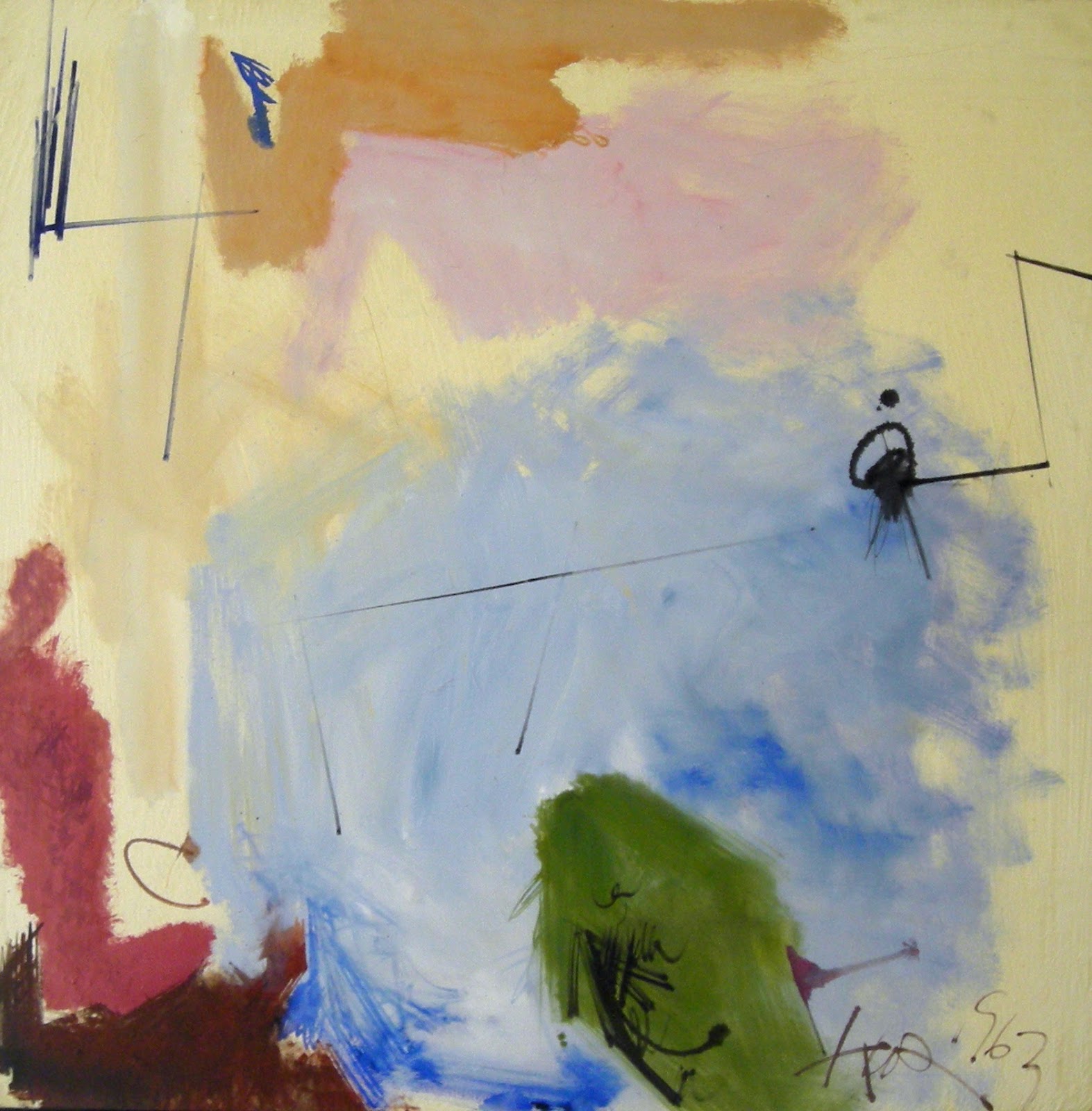 At Miss Webb's, 1963 - Hassel Smith - WikiArt.org