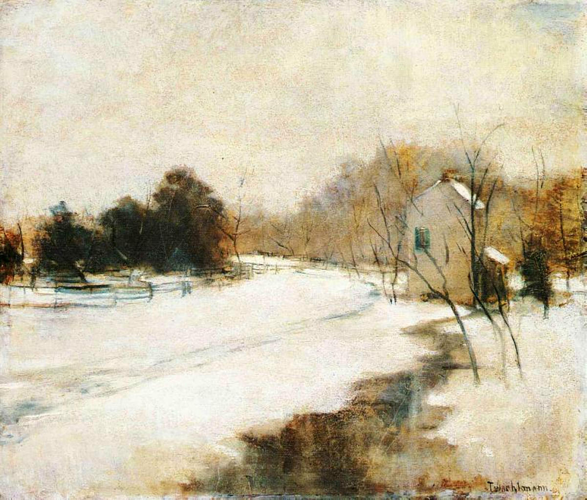 Winter in Cincinnati, c.1879 - c.1882 - John Henry Twachtman - WikiArt.org