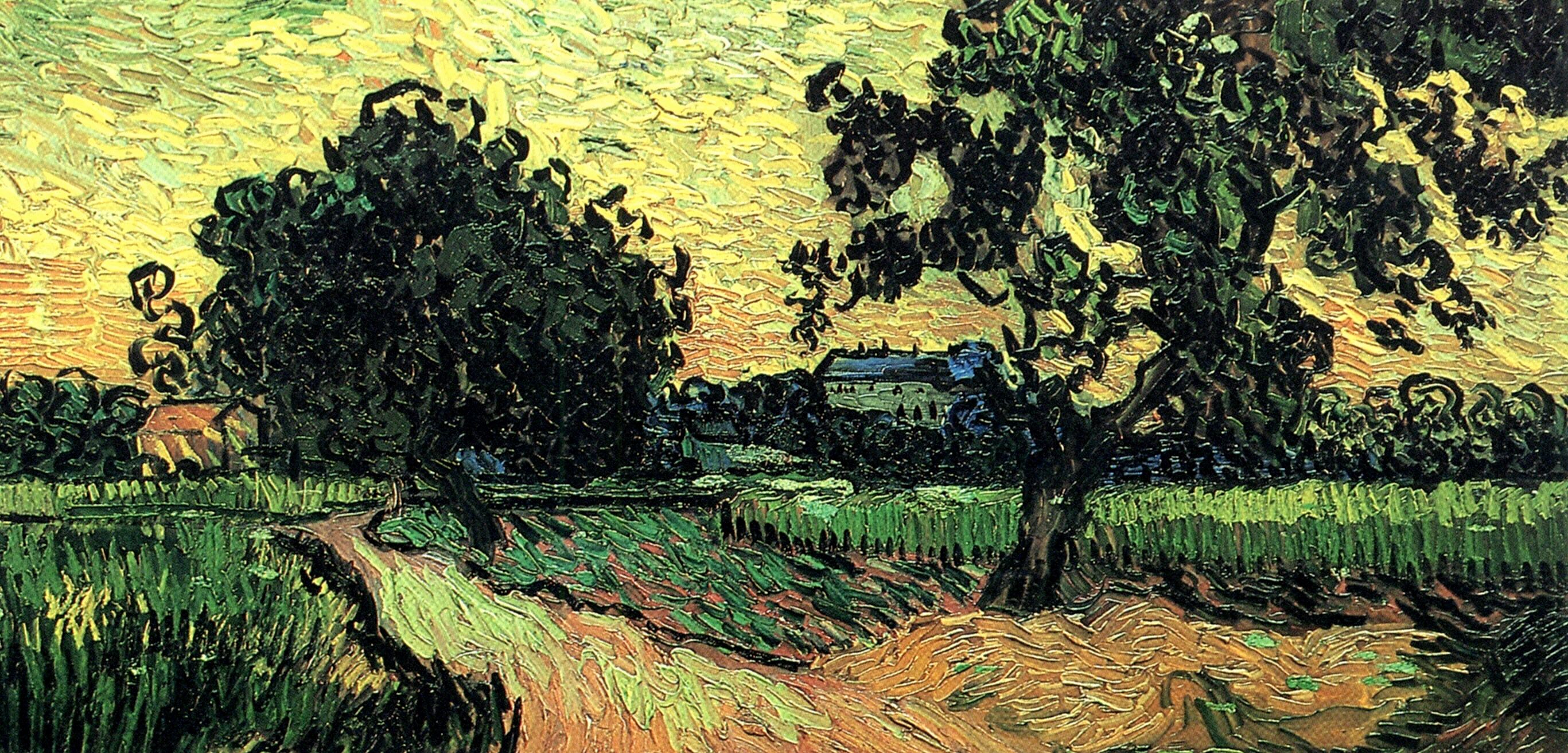 Landscape with the Chateau of Auvers at Sunset, 1890 - Vincent van Gogh ...