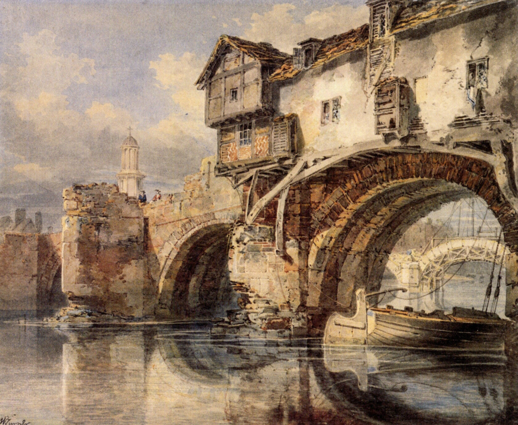 Welsh Bridge at Shrewsbury - J.M.W. Turner - WikiArt.org